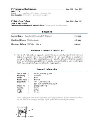 QA QC Engineer CV PDF