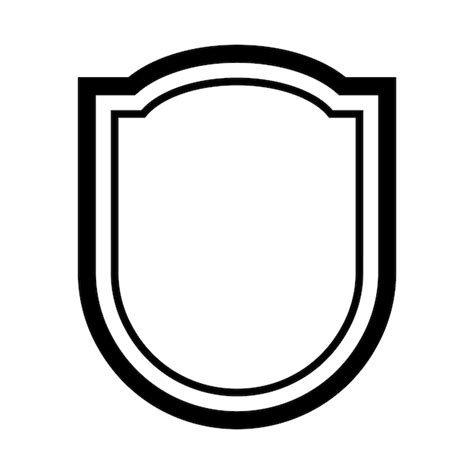 간단한 방패 아이콘 프리미엄 벡터