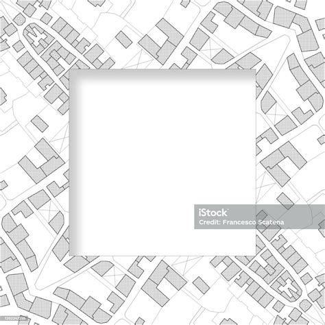 건물 도로 및 토지 소포와 영토의 가상 의 지적지도 프레임 디자인 복사 공간이있는 개념 이미지 개념에 대한 스톡 벡터 아트 및 기타 이미지 Istock