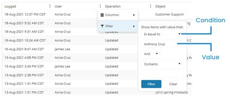Searching The Audit Log Report