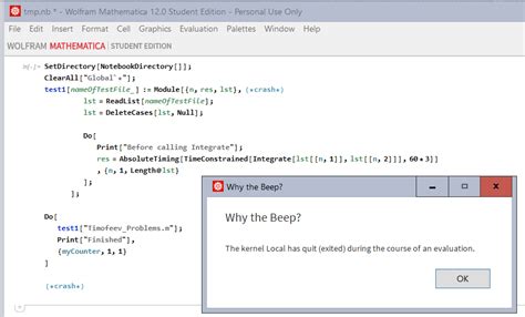 Calculus And Analysis The Most Bizarre Kernel Crash Ever Kernel Crash In Integrate Under