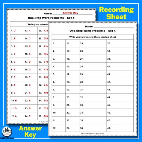 One Step Word Problems Task Cards Set ExperTuition
