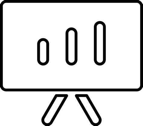Line Vector Icon Analytics Diagram Board Outline Vector Icon On White
