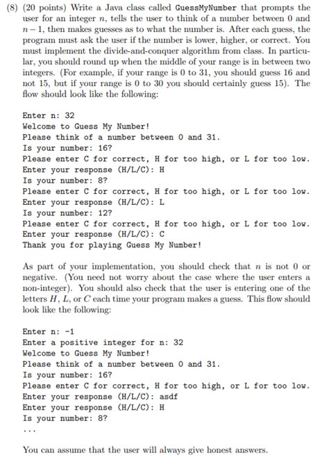 solved 8 20 points write a java class called