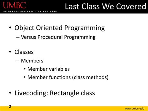 Cmsc202 Computer Science Ii For Majors Lecture 07 Classes And Objects