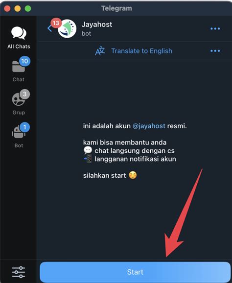 Cara Mengaktifkan Notifikasi Telegram