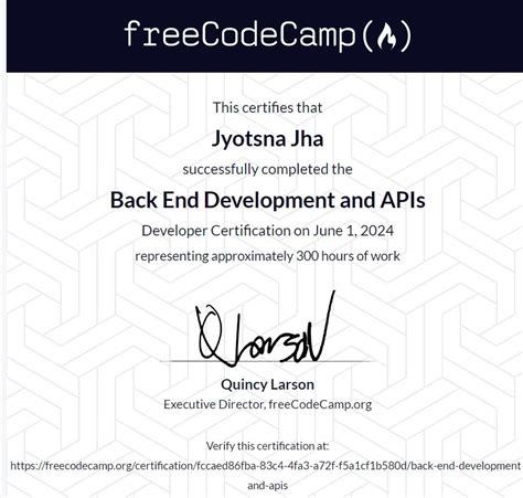 Jyotsna Jha On Linkedin Backenddevelopment Apis Freecodecamp Continuouslearning