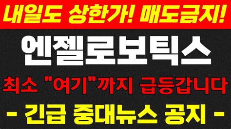 엔젤로보틱스 주가전망 세력들 입성 여기까지 상승 갑니다 주주님들 축하드립니다 목표가 300만원주식콜센터 엔젤로보틱스대응전략 엔젤로보틱스목표가 엔젤