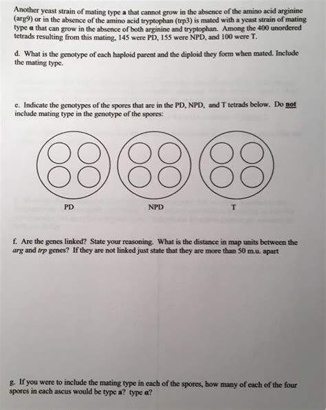 Solved Another Yeast Strain Of Mating Type A That Cannot