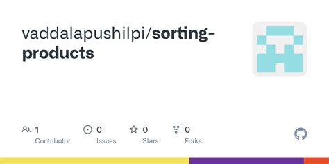 GitHub Vaddalapushilpi Sorting Products