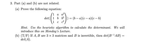 Solved 3 Part A And B Are Not Related A Prove The