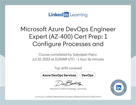 satyajeet patra on linkedin certificate of completion