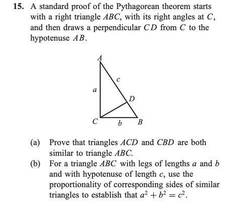 Answered A Standard Proof Of The Pythagorean Bartleby