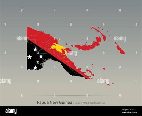 Papua New Guinea Flag Map Flag Of Sandaun Province Papua New Guinea
