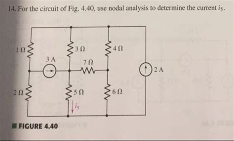 solved 14 for the circuit of fig 4 40 use nodal analysis