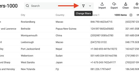 how to filter a csv file datablist
