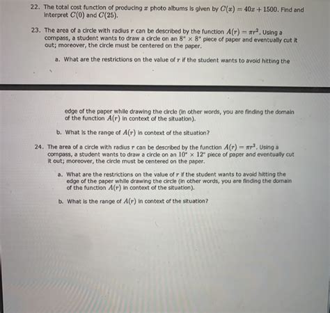 Solved Relations Functions Domain Range Find The Chegg Com