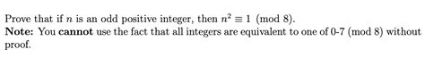 Solved Prove That If N Is An Odd Positive Integer Then