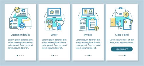 Crm Software Onboarding Mobile App Page Screen With Linear Concepts 3765953 Vector Art At Vecteezy