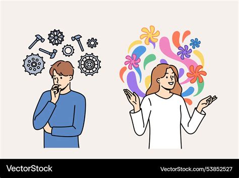 Pragmatic And Creative Thinking Between Two People