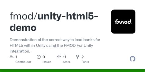 Github Fmodunity Html5 Demo Demonstration Of The Correct Way To Load Banks For Html5 Within
