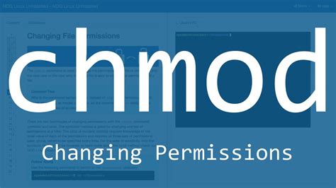 The Linux Command Tutorial The Chmod Command Youtube