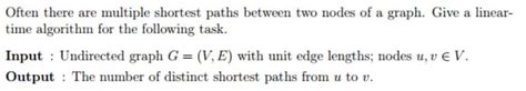 Solved Often There Are Multiple Shortest Paths Between Two