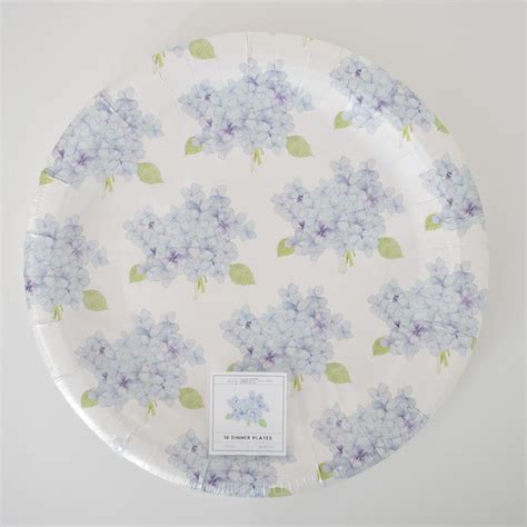 Hydrangea Paper Dinner Plates Sara Fitz