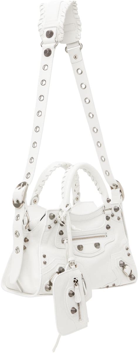 Balenciaga White XS Neo Cagole Bag Balenciaga