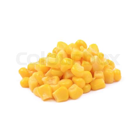 Pile Of A Canned Corn Isolated Stock Image Colourbox