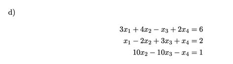 Solved 1 ﻿﻿for Each Of The Following Systems Of