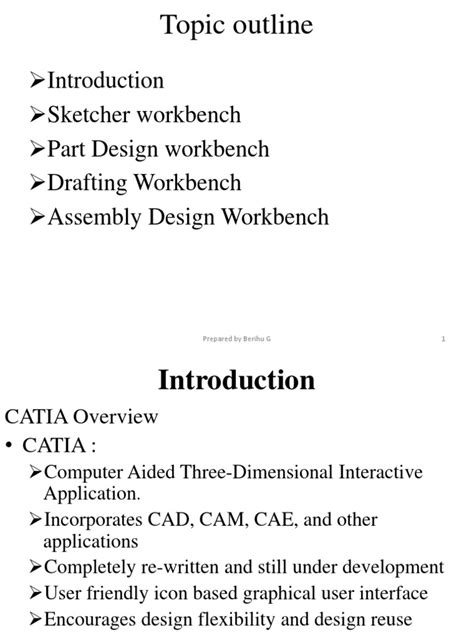 Introduction To Catia Pdf Technical Drawing 3 D Computer Graphics