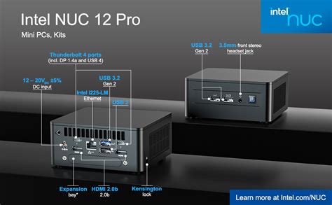 Intel Nuc 12 Pro Newest 12th Gen Core I7 1260p 32gb1tb Intel Iris