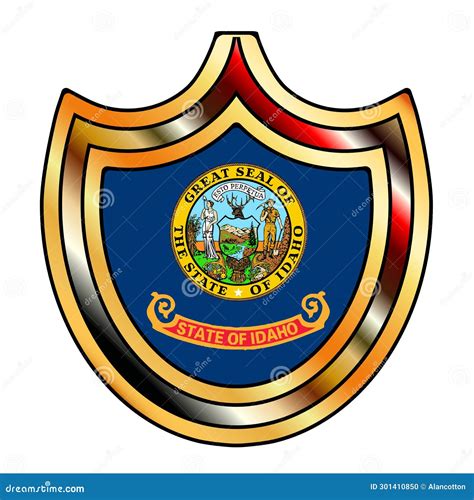 Idaho State Flag Shield Spoof Stock Illustration Illustration Of