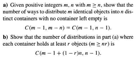 Solved A Given Positive Integers M N With M≥n Show That