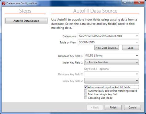 Filesimpleindex Simple Setup Configuration Wizard Autofill Data Source