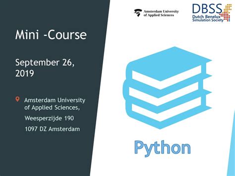 One Day Course An Introduction To Python Dutch Benelux Simulation Society