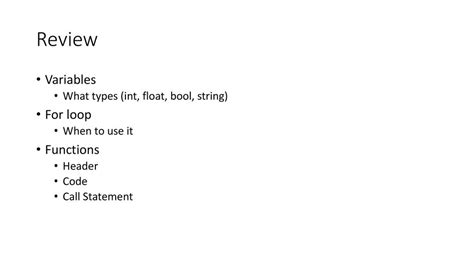 Using Variables Forloop And Functions To Help Organize Your Code