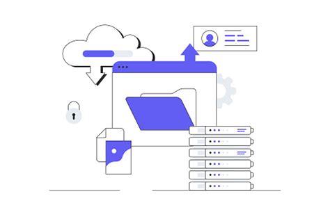 Saas 개념 Saas 클라우드 컴퓨팅 및 스토리지 프로그램에 대한 온라인 구독 플랫 만화 벡터 일러스트 레이 션 아이콘 웹사이트를 위한 스타일리시한 추상 디자인 Saas에