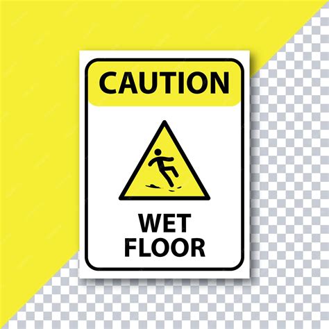 Premium Vector Warning Sign Caution Wet Floor Symbol Sign Vector
