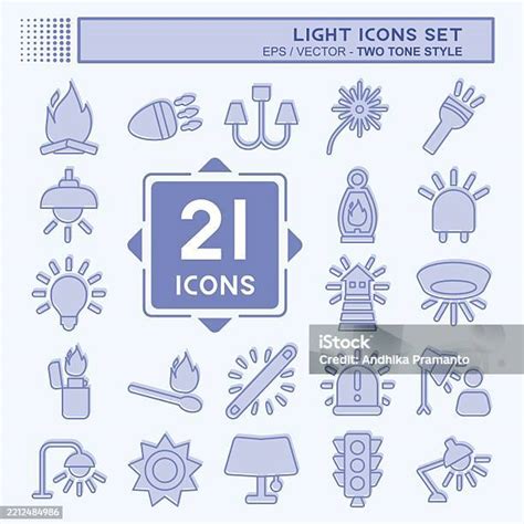 아이콘 조명 설정 축하 상징과 관련이 있습니다 투톤 스타일 디자인 편집 가능 기념일에 대한 스톡 벡터 아트 및 기타 이미지 기념일 날씨 랜턴 Istock