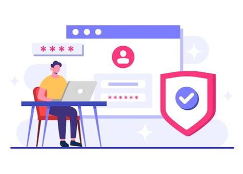 Premium Vector Password Secure Access Flat Illustration Vector Template Information Privacy