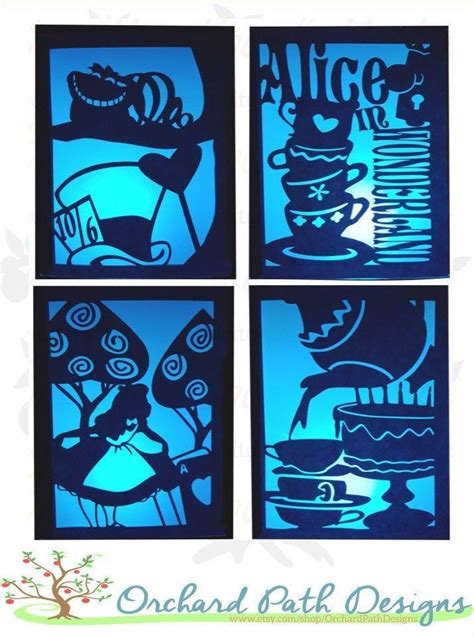 Alice In Wonderland Themed Paper Lantern For Parti Papieren Lantaarns Gesneden Papier Etsy