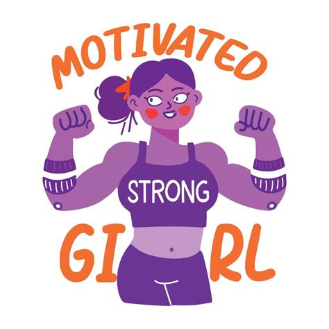 Motivated Strong Girl 53058129 Vector Art At Vecteezy