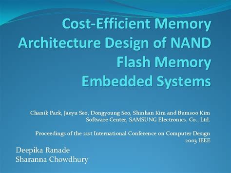 Costefficient Memory Architecture Design Of Nand Flash Memory
