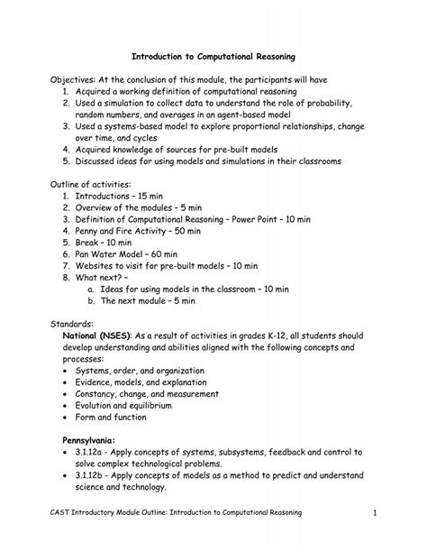 Workshop Outline Pdf