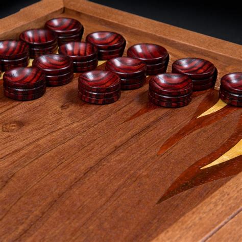 Шашки для нард 27 мм ясень тонированный ясень