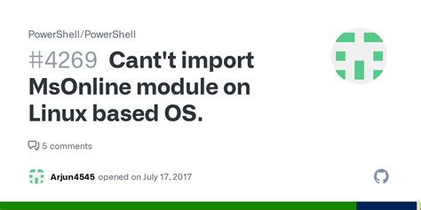 Cantt Import Msonline Module On Linux Based Os · Issue 4269