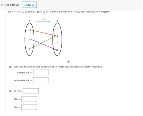 Solved Let A And B T U V W Define A Function Chegg Com