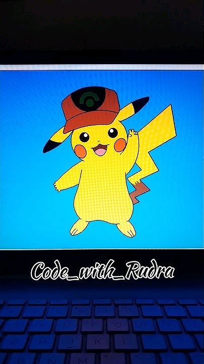 Draw Pikachu Using Python Python Shorts Pikachu Viral Coding Cartoon Graphicdesign